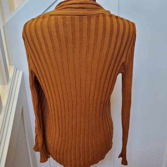 Jones Wear | Sweaters | Womens Ribbed Open Cardigan Sweater Rust Orange ...